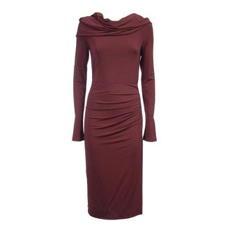 Max Mara Longuette-Kleid aus Stretch-Viskose-Jersey - - Dresses - Damen - Rot - L