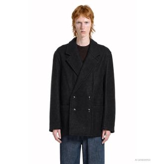 Christophe Lemaire Short Double-Breasted Coat