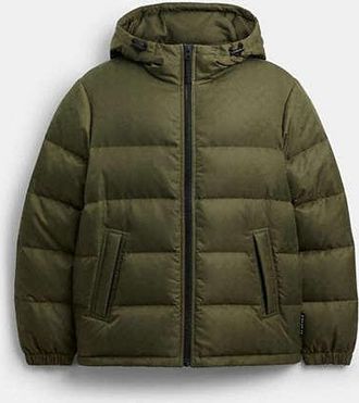 Coach Daunenjacke Mit Farblich Abgestimmter Signature