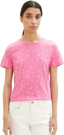 Tom Tailor Damen 1037400 T-Shirt, 32689 - Pink Mixed Flower Design, XL