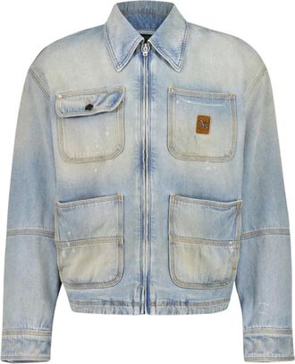 Amiri Homme, Vestes, Bleu, Taille: L Veste de Travail en Denim