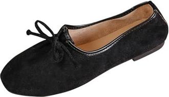 Generic Chaussures &agrave; enfiler pour femme avec noeud - Respirantes - Couleur unie - L&eacute;g&egrave;res - Pliable - Antid&eacute;rapantes - Confortables - Ballerines classiques - 