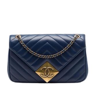 Chanel Sac bandouli&egrave;re vintage Pre-owned - Femme - Pre-owned - Bleu - Taille: ONE Size