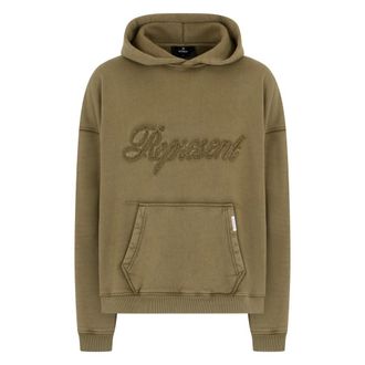 Represent Represent, Homme, Sweatshirts et sweats &agrave; capuche, Vert, Taille: XL Sweat &agrave; capuche avec logo brod&eacute;