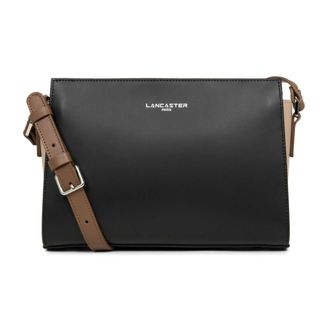 Lancaster Femme, Sacs, Noir, Taille: ONE Size Sac Bandouli&egrave;re Zipp&eacute;e S Smooth Noir