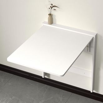 Generic Wandklappbarer Klapptisch, Klapptisch for Küche, Waschküche, Restaurant, Büro, Schreibtisch fürs Homeoffice, platzsparender Computertisch(White)