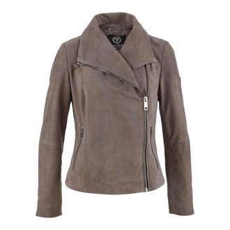 Carlo Colucci Femme, Vestes, Gris, Taille: 40 FR Leather Jacket