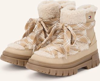 Tommy Hilfiger Schn&uuml;rboots beige