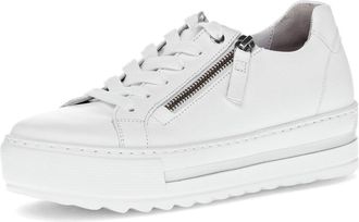 Gabor Damen Low-Top Sneaker, Frauen Halbschuhe,Leichte Mehrweite (G),dad Shoes,stra&szlig;enschuhe,Strassenschuhe,Sportschuhe,Weiss,37.5 EU / 4.5 UK