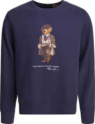 Polo Ralph Lauren Homme, Sweatshirts et sweats &agrave; capuche, Bleu, Taille: S Heritage Bear Fleece SweaT-shirt