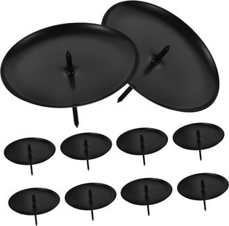 Valiclud 10stücke Kerzenständer Eisen Kerzentabletts Für Esstisch Party Hochzeit Kerzenständer Mit Sockel Für Draußen Kerzenpfähle Für Garten