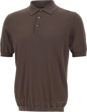 KANGRA Homme, Pulls, Brun, Taille: 2XL Polo en Soie et Coton