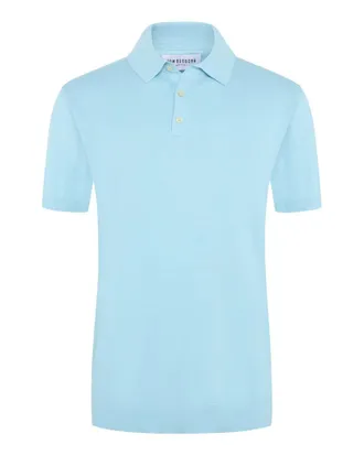 Tom Rusborg Unifarbenes Poloshirt aus Baumwolle mit gerippten B&uuml;ndchen in