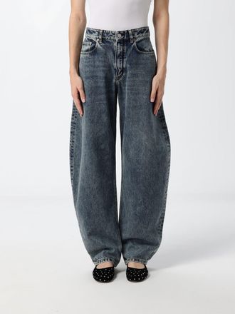 Alaia Jean baggy taille haute Round en denim de coton