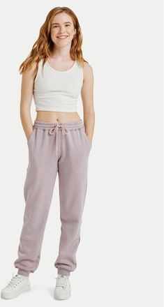 Roxy Jogginghose Surf Stoked Pant Brushed ERJFB03491 Violett Regular Fit