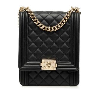 Chanel Pre-owned North South Boy Flap - Femme - Pre-owned - Noir - Taille: ONE Size