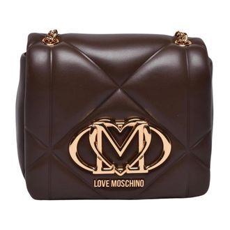 Love Moschino Femme, Sacs, Brun, Taille: ONE Size Sac bandouli&egrave;re avec logo