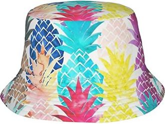 Generic Doux Chapeau Bob Ananas Chapeaux de Visière Unisex Beach Sun Hat pour pêche Filles Plage