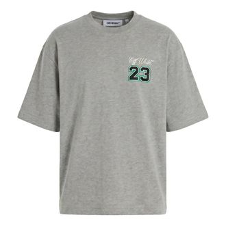 Off-white Homme, Tops, Gris, Taille: XL T-shirt ample avec logo contrastant