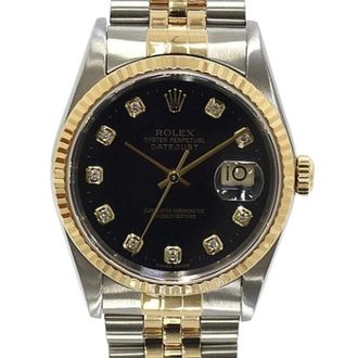 Rolex Pre-owned Vintage Datejust 16233G Armbanduhr - - Pre-owned - Herren - Schwarzk - ONE SIZE