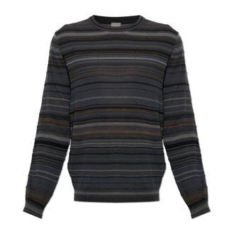 Paul Smith Grauer Wollpullover mit Streifen - - Knitwear - Herren - Grau - S