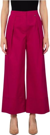 Liu Jo Femme, Pantalons, Rouge, Taille: 34 FR Wide Pantalons