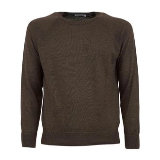 Gran Sasso Rundhals-Strickpullover - - Knitwear - Herren - Braun - S