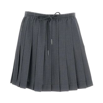 Thom Browne Femme, Jupes, Gris, Taille: 34 FR Jupe pliss&eacute;e