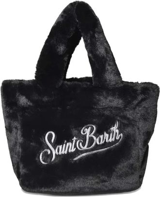 MC2 Saint Barth Shopper aus Faux Fur - Schwarz