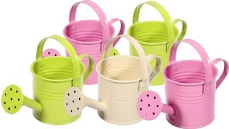 DOITOOL Kinder Gie&szlig;kanne Metall 7.5Cm Kleine Bunte Bew&auml;sserungskannen Mit Langem Mund F&uuml;r Innen Und Au&szlig;en Pflanzen Garten