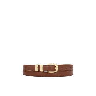 Kazar Schmaler Lederriemen mit zwei Metallschlaufen - - Accessories - Damen - Braun - 90 CM