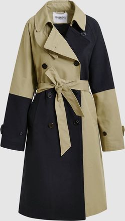 Essentiel Manteaux Just Beige Bleu Marine