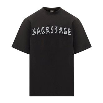44 Label Group Homme, Tops, Noir, Taille: L Backstage Print T-Shirt