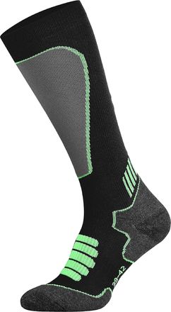 Tobeni Sport Kompressionsstr&uuml;mpfe Lang Biking- Running- Skiing- Socken f&uuml;r Frauen und M&auml;nner Farbe Schwarz-Neon-Gr&uuml;n Gr&ouml;sse 39-42