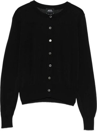 A.P.C. A.p.c., Femme, Pulls, Noir, Taille: 38 FR Cardigan Camila