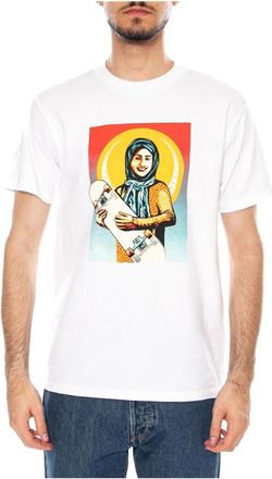 Obey Homme, Tops, Blanc, Taille: L Skateistan Tee