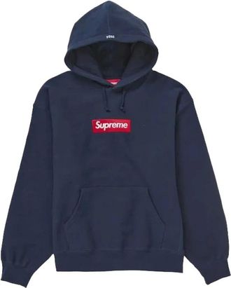 SUPREME unisex, Sweatshirts et sweats &agrave; capuche, Bleu, Taille: S Box Logo Hooded SweaT-shirt