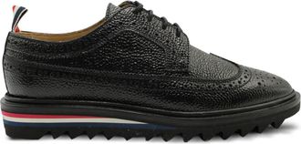 Thom Browne richelieus en cuir grainé - Noir