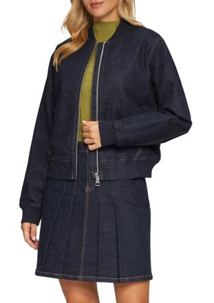 s.Oliver Wattierte Bomberjacke aus Denim