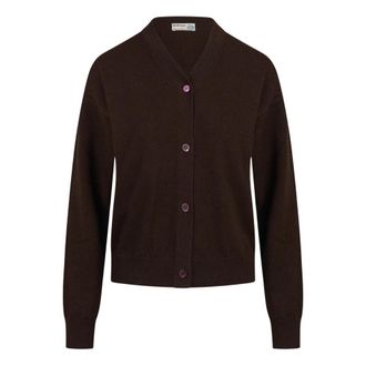 Ballantyne Diamond Cardigan - - Knitwear - Damen - Braun - XS