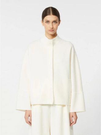 Max Mara Femme, Vestes, Blanc, Taille: 40 FR Cardigan Ample &agrave; Manches Kimono