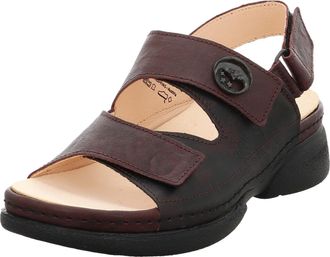 Think Think CAMBIO Damen chromfrei gegerbte nachhaltige Sandale, Chianti/Kombi 5000, 42 EU