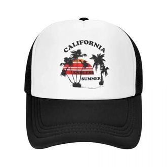 Generic Casquettes Baseball pour Hommes, Casquettes Baseball en Maille personnalis&eacute;e en Maille sur Mesure California Endless Summer Sunset Beach pour Hommes C