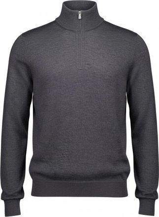 Gran Sasso Pull Col Roul&eacute; Demi-Zip - Homme - Pulls - Gris - Taille: 2XL