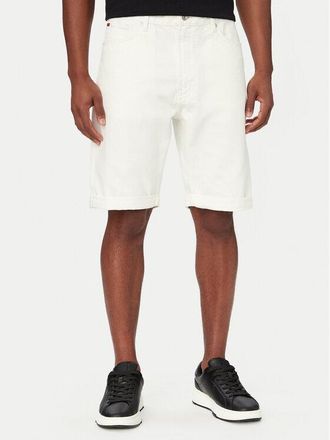 HUGO BOSS Jeansshorts 50561648 Creme Relaxed Fit