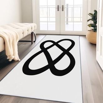 Generic Tapis Couloir Long Antid&eacute;rapant, 65 x 240 cm Interieur Bureau Poil Ras Decoration - Minimalisme Courbes Simples Lignes Coureur Paillasson pour Salon A