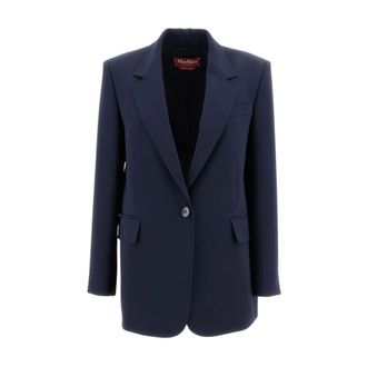 Max Mara Femme, Vestes, Bleu, Taille: 38 FR Blazer Crois&eacute;