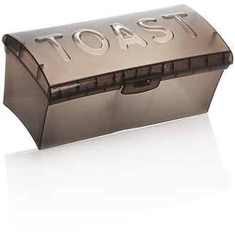 Com-Four Bo&icirc;te &agrave; Pain Grill&eacute; - Pour Sandwich et Toast - Avec Couvercle (1 Pi&egrave;ce - Gris)