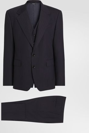 Dolce & Gabbana Anzug Sicilia Light Aus Wolle Mit Einreiher-schnitt In Nadelstreifen-optik - Mann Anz&uuml;ge Und Blazer Mehrfarbig 48