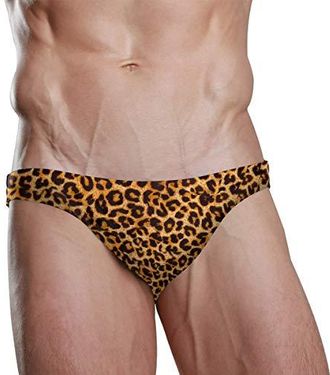 Montoj Maillot de bain bikini sexy pour homme Motif léopard, 1, 3XL